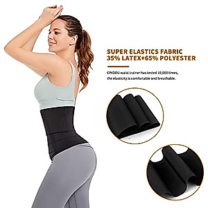 CINDOU Waist Trainer For Women Lower Belly Fat Plus Size Wide4.9in Long13.1ft Adjust Tummy Wraps Sweet Sweat Band Belt For Stomach Bandage Wrap Body Shapewear Invisible Trimmer Shaper Waist Training