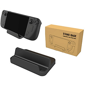 TIZOPO Stand Base for Steam Deck, Switch Stand for Nintendo, Portable Dock for Steam Deck/Nintendo Switch/Switch Lite/Switch OLED with Anti-Slip Silicone Pad - Black