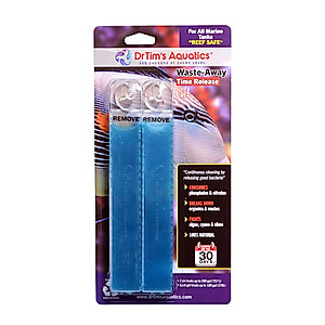 DrTim's Aquatics Reef Safe Waste-Away Time Release Gel – Natural Fish Tank & Aquarium Leave-in Waste Management Solution for Dissolving Cleaning Organic Sludge - 2 Pack Treats 200 gal