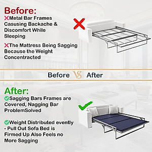 NobleRealm® 𝗕𝗲𝘁𝘁𝗲𝗿 𝗦𝗶𝘇𝗲 Sleeper Sofa Board | Queen Bunkie Board (58.5”x64” Queen Size) Under Mattress Support Board | Bed Board