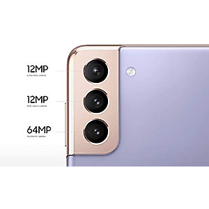 SAMSUNG Galaxy S21 5G (128GB, 8GB RAM) 6.2" AMOLED 2X, Snapdragon 888, 64MP Camera, Volte Fully Unlocked (AT&T, Verizon, T-Mobile, Global) G991U1 (w/Fast Car Charger, Violet) Renewed