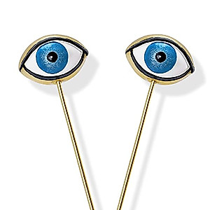 Tuitessine Resin Plant Eyes Stakes Set of 2, Eyeball Garden Plant Accessory, Evil Eye Plant Picks, Indoor Outdoor Plant Pot Decoration, Novelty Gift for Plant Lover, Plant Mom, Plant Lady