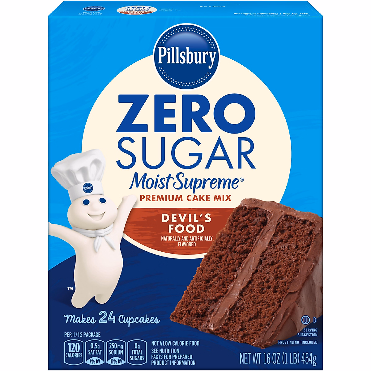 Pillsbury Moist Supreme Sugar Free Devil's Food Cake Mix, 16 Oz. And Pillsbury Creamy Sugar Free Frosting Chocolate Fudge, 16 Oz5