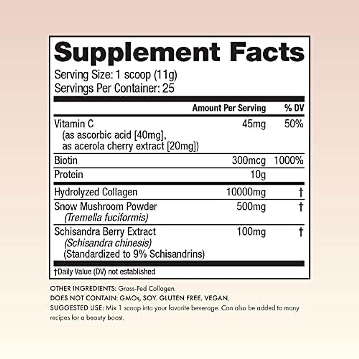 Winged Glow Up Collagen Powder | Better Hair, Skin, Nails for Women | Grass Fed Collagen Peptides w/Adaptogen Schisandra, Snow Mushroom, Vitamin C & Biotin | Unflavored (25 Servings), NON GMO