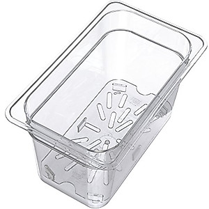 Carlisle FoodService Products Plastic Drain Shelf for 1/4 Size Food Pan Clear