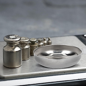 RORPOIR 2pcs Stainless Steel Weighing Pan Weighing Pan Balance Weigh Plate Scale Replacement Tray Measuring Powder Plate Metal Powder Pans Jewelry Scale Tray Scale Pan Diamond Dial Mini