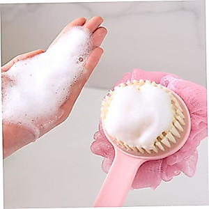 FOMIYES 3Pcs Bath Brush Shower Back Scrubber Scalp exfoliator Brush Body Scrub Sponge Shower Brush for Body Cleaning Tools face Sponge Long Handle Back Brush Back Bath Tool Body Clean Tool