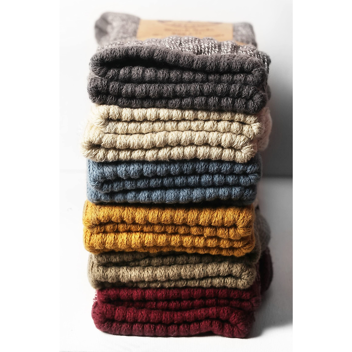 Yacht & Smith 6 Pairs Women's Scrunched Slouch Socks, Cotton Boot Socks Bulk Pack