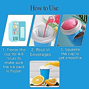 Slushy Cup Maker, Cleaning Brush Included, Slushie Cup, Slushy Maker Cup, Double Layer Durable Cooling Cup, Squeeze Cup, Slushie Maker, DIY Slushie Smoothie Maker, Must Haves 2023