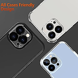 Ferilinso Designed for iPhone 13 Pro Max Camera Lens Protector, Designed for iPhone 13 Pro Camera Lens Protector, 3 Pack 9H Tempered Glass, Night Shooting Mode, Case Friendly, High Definition