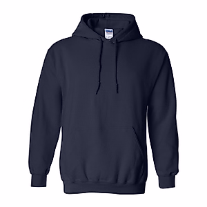 Gildan Blank Hoodie - Hooded Sweatshirt - Unisex Style 18500 Adult Pullover Navy
