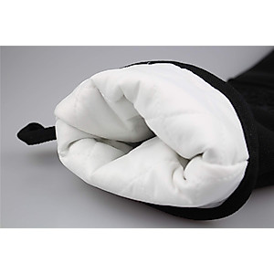 DoMii Extra Long Silicone Oven Mitts Heavy Duty Commercial Grade Oven Mitts Heat Resistant BBQ Gloves with Quilted Cotton Lining 2 Pack