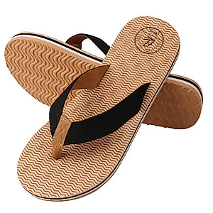 Aerusi Women's Braid Thong Sandals Flip Flops (Women 8, Matte Black)