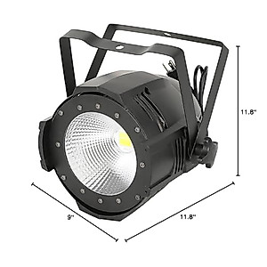 TCFUNDY 100W COB Par Lights LED Blinder Stage Audience Light Spotlight DMX DJ Light Strobe Lighting, Warm White & Cool White for Wedding Party Stage Effect, 4 Pack