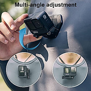 UNIXYZ Magnetic Snap Mount with Lanyard Strap for GoPro, Fence Backpack Chest Hat Neck Body Clip Mounting for Go Pro Max Hero 11 10 9 8 7 6 5 Black, DJI Action 2 3, Insta360 X 2 X3 Accessories