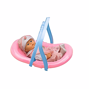 American Plastic Toys 3-in-1 Pink Baby Doll Stroller, Carrier, Feeding Chair, Convertible, Removable Seat, Learn to Care & Nurture, BPA-Free, Ages 3+ (20443)