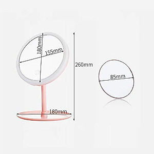 LIMEI-ZEN Lighted Makeup Mirror, 21 LED Cosmetic Mirror Touch Screen Dimming 90° Rotation with Stand Charging Vanity Mirror USB Charging with Lithium Battery Mirrors