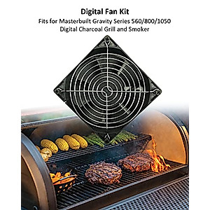 Digital Fan Kit Fits for Masterbuilt MB20040220/MB20041220 Gravity Series 560/1050 XL Digital Charcoal Grill + Smokers,Replace 9904190040