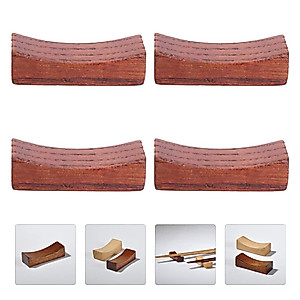 Hemoton 4pcs Half Moon Pillow Chopstick Rest Fork Rest Japanese Chopsticks Countertop Utensil Rest Pot Lid Bracket Chopstick Stand Holder Shelf Holders Tray Decor Grace Cutlery Rack Wooden