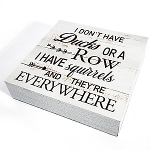 Funny Office Quote Wooden Box Sign Desk Decor Rustic Humorous Wood Block Plaque Box Sign for Home Living Room Shelf Table Decoration (5 X 5 Inch)