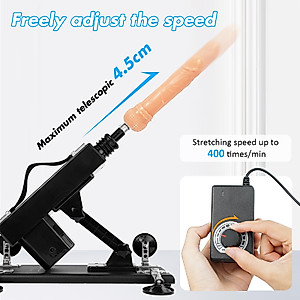 Sex Machine Gun Thrusting Sex Machine Automatic Thrust Dildo Move 400 Times/Minute Speed Adjust Thrusting Dildo Sex Machine for Women and Men Sex Toy with 3XLR Attachments Sex Thrusting Machine