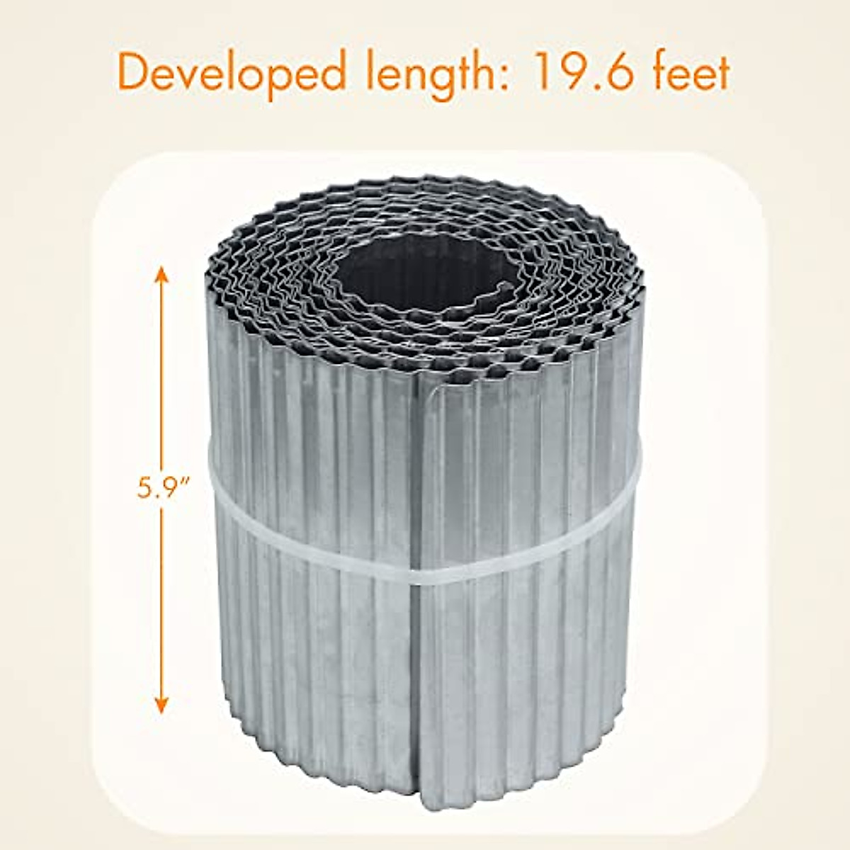 Gardzen Landscape Edging Border, 6 inch × 20 feet Garden Lawn Edging for Vegetable Raised Bed and Flower Bed