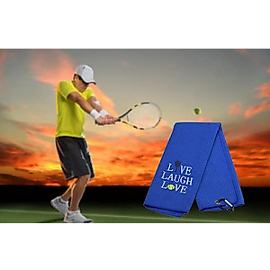 G2TUP Tennis Towels for Women Men Live Laugh Love Funny Tennis Player Themed Towel Gift (Live Laugh Love)