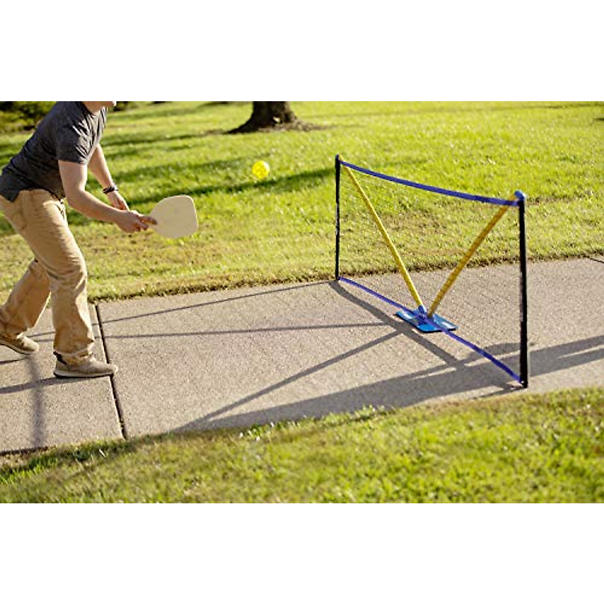 Triumph Sports Multi-Sport Versatile Combo Outdoor Game Net Set Includes Volleyball, Badminton, and Pickleball, Blue (35-7510-2)
