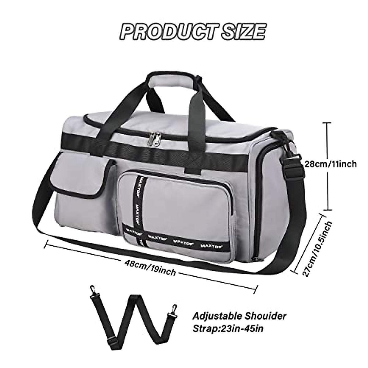 MAXTOP Travel Duffle Bag for Women Carry On Tote Weekender Overnight Bag Large Capacity Duffel Bag With Shoe Compartment,Gym Tote Bag with Dry and Wet Separation