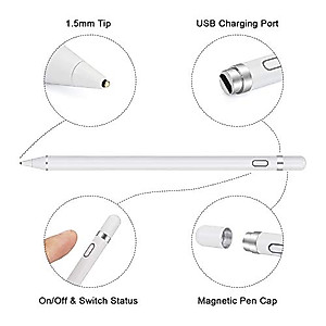 Stylus Pen for Touch Screens, Active Pen Digital Pencil Fine Point Compatible with iPhone iPad and Other Tablets …