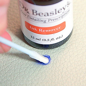 Dr. Beasley's Ink Remover Kit - Preserves Look of Leather Surfaces, Safe For All Top Coated & Colored Leathers, Permanently Removes Water and Oil-Based Ink Stains