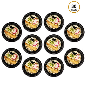 Freshware Meal Prep Bowl Containers [30 Pack] Plastic Bowls with Lids for Soup and Salad, Food Storage Bento Box, BPA Free, Stackable, Lunch Boxes, Microwave/Dishwasher/Freezer Safe (42 oz)