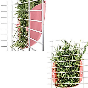 Small Animals Food Feeder, Rabbit Hay Feeder, Guinea Pig Hay Rack Rabbit Hay Manger Rodent Food Scoop Chinchilla Shelf Cage Accessories