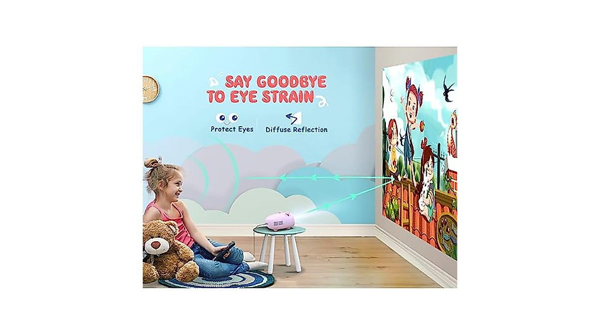 Mini Projector for Kids - Portable 1080P Movie Projector with 300" Screen