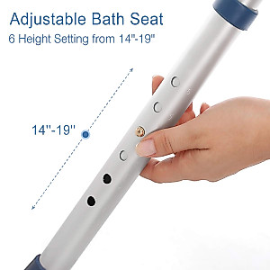 GreenChief Shower Chair for Inside Shower, Narrow Shower Stool Adjustable Bath Seat, Medical Bathtub Stool Small Shower Bench for Elderly, Senior, Handicap, Disabled (300 LBS)