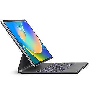 Keyboard Case for iPad Air 13 (M3 2025 / M2 2024) and iPad Pro 12.9 inch 6th / 5th / 4th / 3rd Generation – Magic-Style Magnetic Keyboard Case with Multi-Touch Trackpad – Floating Cantilever Stand