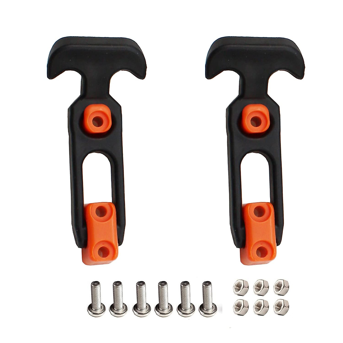 COOLOGIN Rubber Flexible T-Handle Hasp Draw Latch for Tool Box, Cooler, Golf Cart or Engineering Machine Hood (Multicolored, 2 PCS)