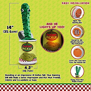 Gagster Dancing Pickle - Sings, Repeats What You Say & Tells Jokes, Singing & Talking PickleToy, Electronic Yodeling Pickle for Anyone Who Loves Pickles and Funny Gag Gifts