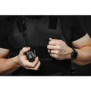 THE MIC LOOP - Keeps Portable Radio Mic in Place for Police/Law Enforcement Black