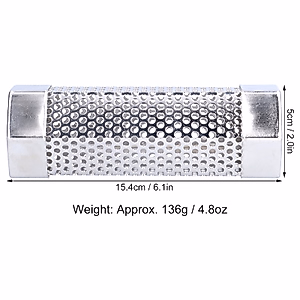 Smoker Tube, 304 Stainless Smoker Tube, Barbecue Smoke Generator Steel Portable Hex Stable Barbecue Smoke Generator Pipe for Cold Hot Smoking Grilled Foods (Length 15.4CM*Height