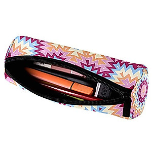 Ethnic Style Floral Pencil Bag Pen Case Stationary Case Pencil Pouch Desk Organizer Makeup Cosmetic Bag for School Office