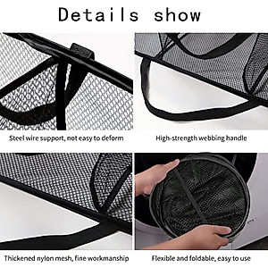 3 Compartment Foldable Pop-up Laundry Hamper, Reinforced Handle Large Sortable Mesh Laundry Basket, Suitable for Laundry Room Dormitory Children's Room Travel Storage