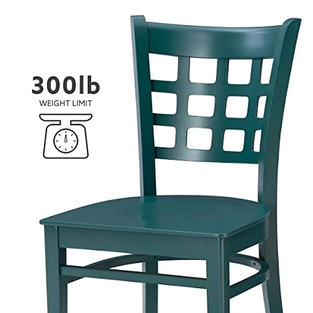 Linon Portis Dark Green Modern Dining Side Chair Set of 2