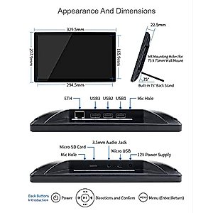 13.3inch Magic Mirror, Voice Assistant, Touch Control,Raspberry Pi 3A+ Inside,Transform to Mini-Computer