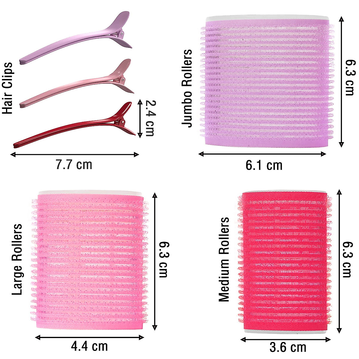 Hair Rollers for Long Hairs by Bmeliora. Purple