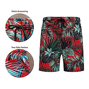Yaopeing Men's Hawaiian Matching Set,2 Piece Summer Beach Casual Short Sleeve Shirts and Shorts
