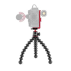 Joby GorillaPod 3K Vert Kit, Compact Flexible Tripod 3K Stand and BallHead 3K with Vertical L Bracket for Landscape and Portrait Mirrorless Cameras up to 3kg (6.6lb),Black,JB01829-BWK