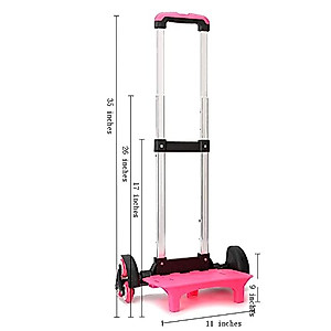 Backpack Hand Truck YUB Wheeled Cart Trolley Hand Aluminium Alloy Folding Trolley Cart for Schoolbag