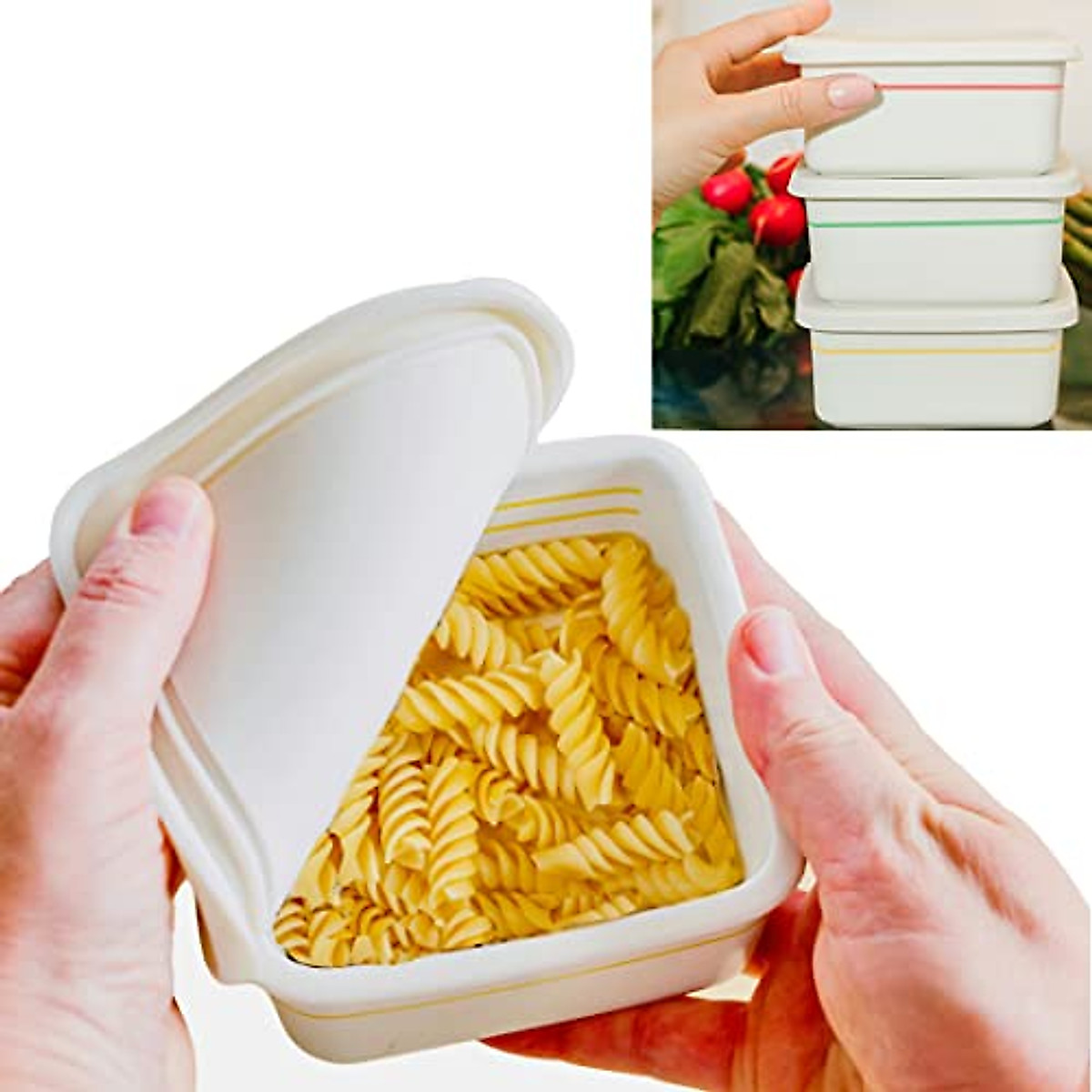 Uba Portion Control Containers (PORCELAIN) for Diet Meal Prep and Storage (1 Pack)