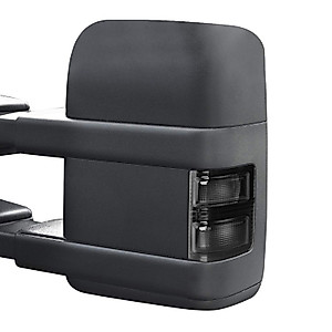 HERCOO Smoke Side Mirror Marker Lights Lens Compatible with 2008-2016 F250 F350 F450 Super Duty Turn Signal Aftermarket Replacement, Qty: 2